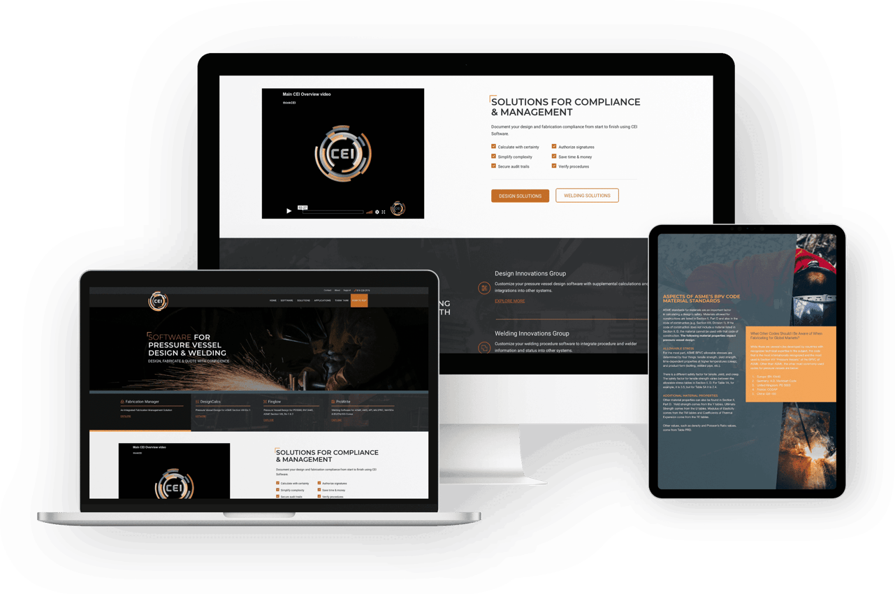 CEI - Pressure Vessel Welding & Design Software | Our Work | Open Path